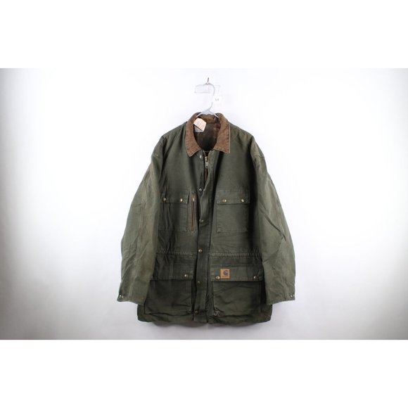 Carhartt | Jackets & Coats | Vtg 9s Carhartt Mens 2xl Distressed Blanket Lined Chore Barn Jacket ...